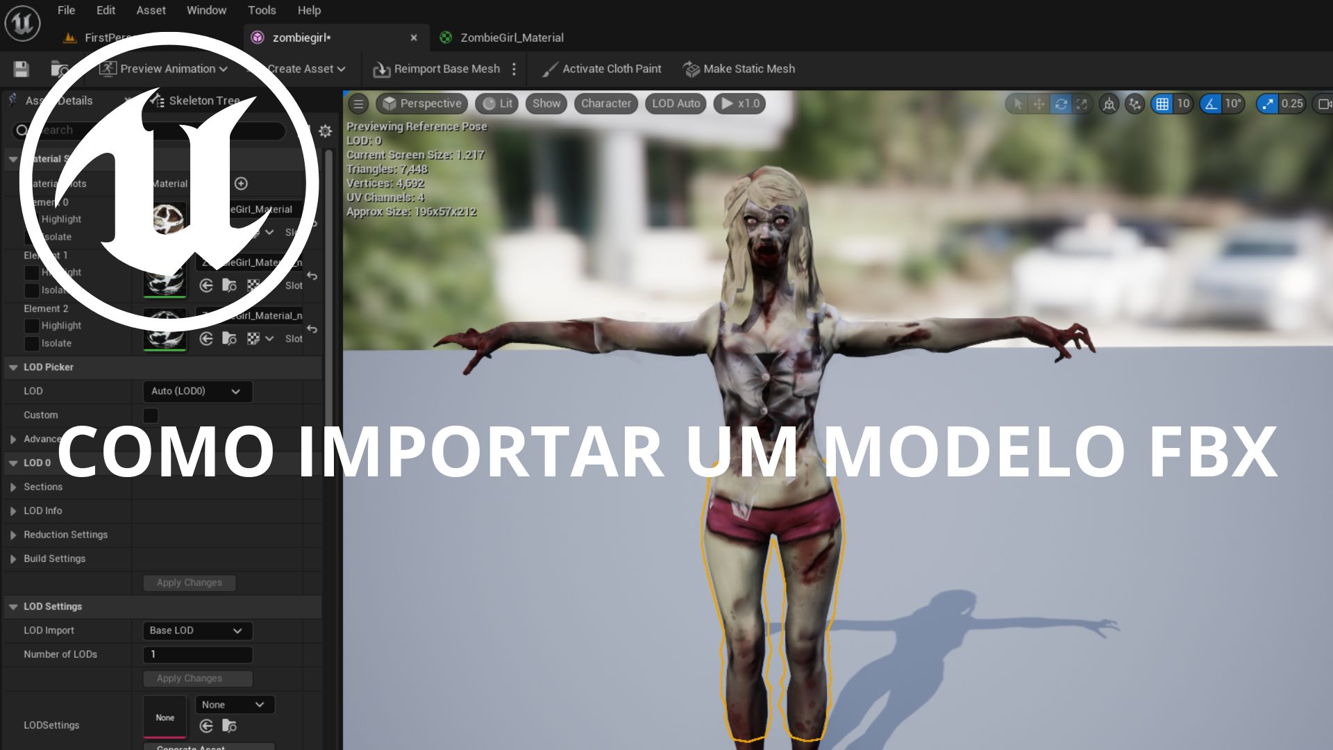 Como Importar modelos FBX na UNREAL 5.2 - dfilitto